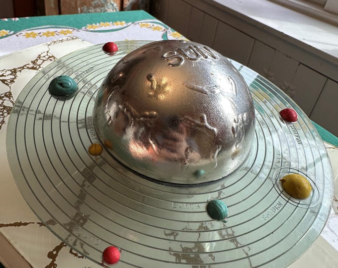 Vintage 1960s Planet Solar System Bank, PLAN-IT Bank, Metal and Acrylic ...