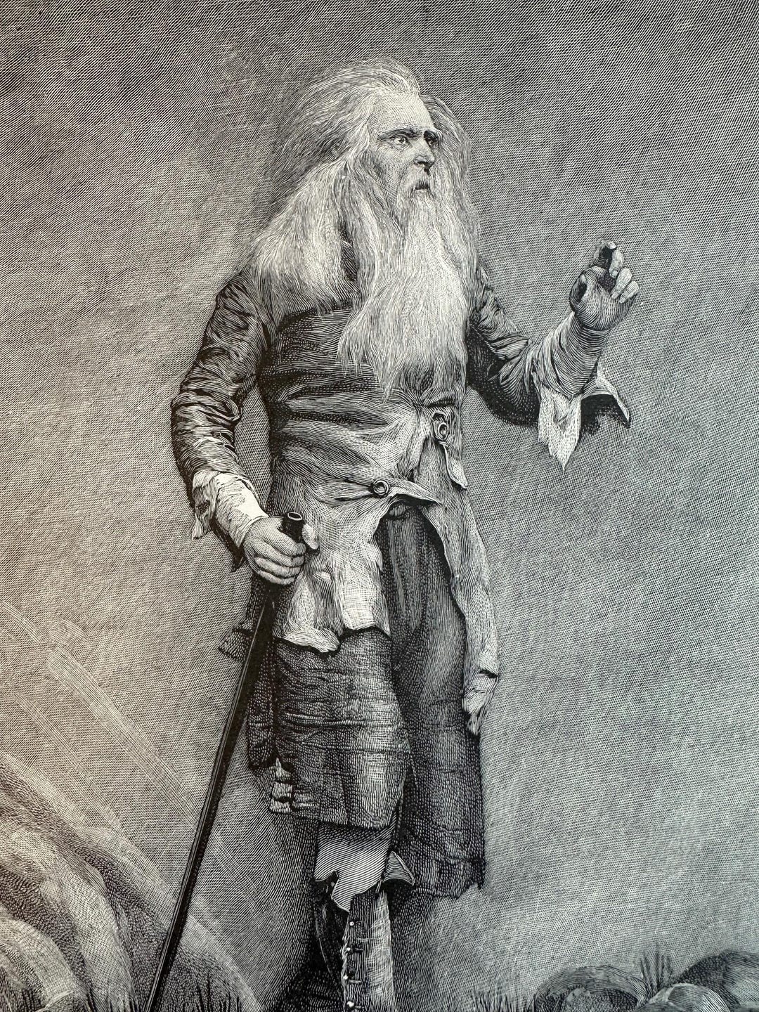 Joseph Jefferson as Rip Van Winkle: Antique Photogravure Print, 1892 ...