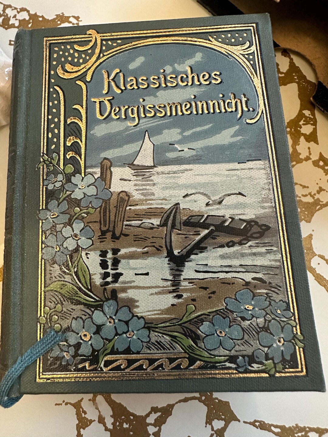 Antique German Prayer Book,klassisches Vergissmeinnichtclassical Forget ...