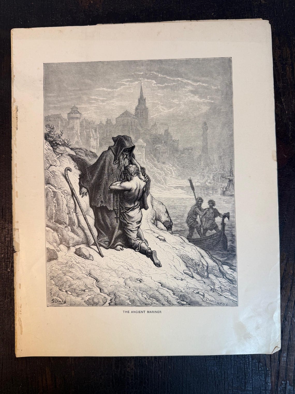 Antique Print, Engraving, the Rime of the Ancient Mariner, Dore, 1892 ...