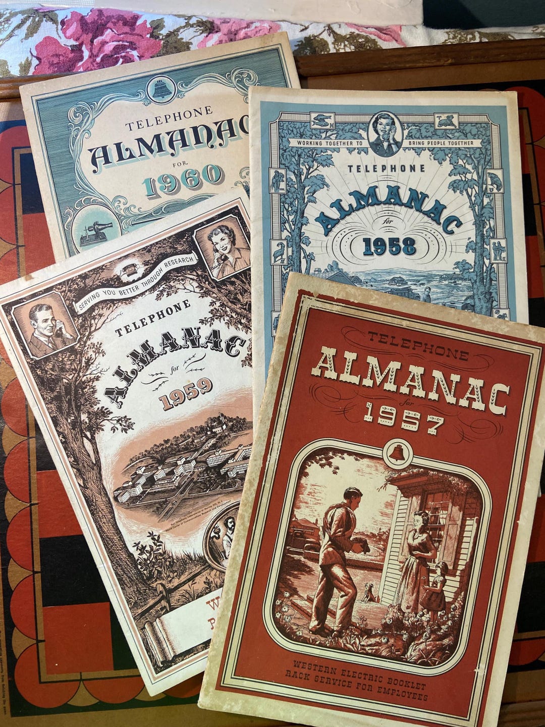Vintage 50s & 60s, Telephone Almanac, 1957 1958 1959 1960 (EP-A029) - Etsy
