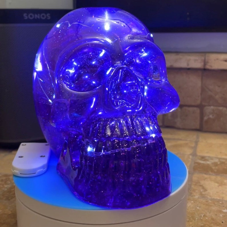 Resin Skull With Lights - Etsy