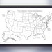 USA States Coloring Map Poster Page USA Outline State Labels Blank Map ...