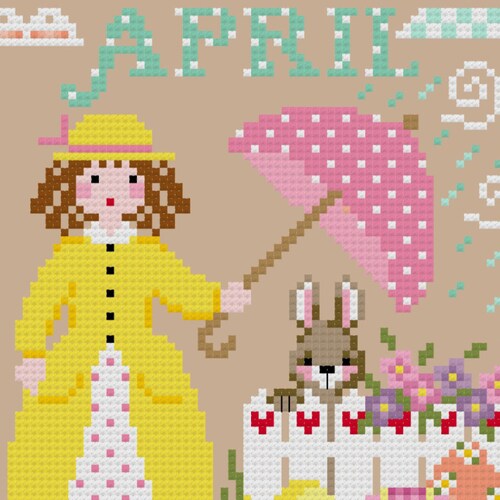 Miss January 2109 Calendar Girls Series Cross Stitch PDF Chart - Etsy