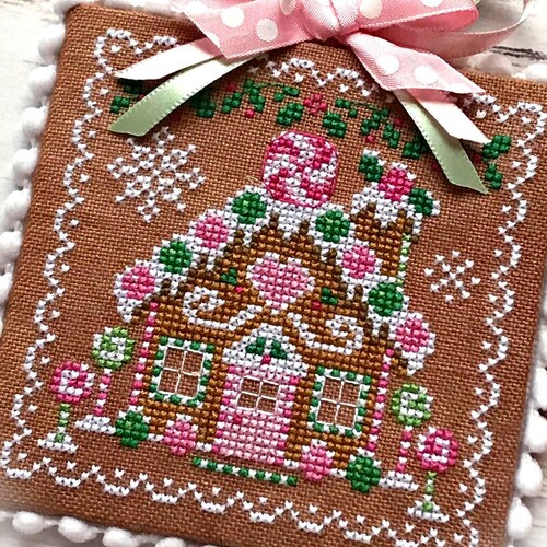 Gingerbread House Cross Stitch Pattern Download PDF Christmas - Etsy
