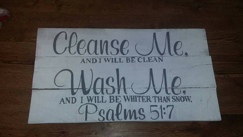 Cleanse Me and I Will Be Clean Wash Me and I Will Be Whiter - Etsy