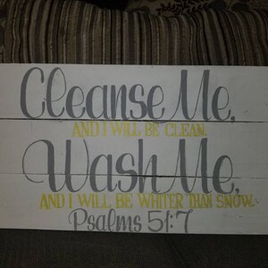Cleanse Me and I Will Be Clean Wash Me and I Will Be Whiter - Etsy