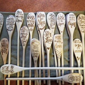 Wood Burned Christian Themed Spoons, Bible Verse Wood Spoon, Prayer ...