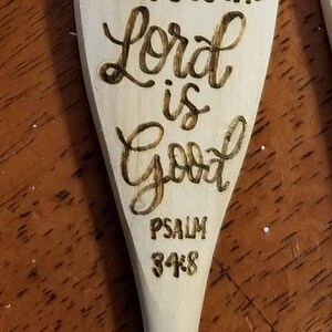 Wood Burned Christian Themed Spoons, Bible Verse Wood Spoon, Prayer ...