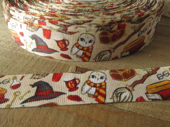 7/8 Inch Owl Hedwig Sorting Hat Wizard Broomstick Grosgrain - Etsy