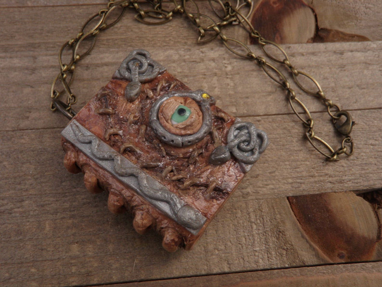 Hocus Pocus Spell Book Necklace Polymer Clay Book - Etsy