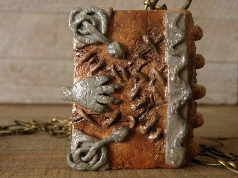 Hocus Pocus Spell Book Necklace Polymer Clay Book - Etsy