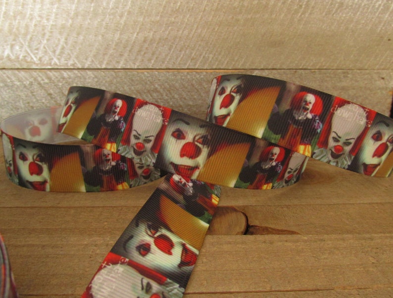 1'' It Clown Grosgrain Horror Movie Ribbon, Stephen King Scary Movie It ...