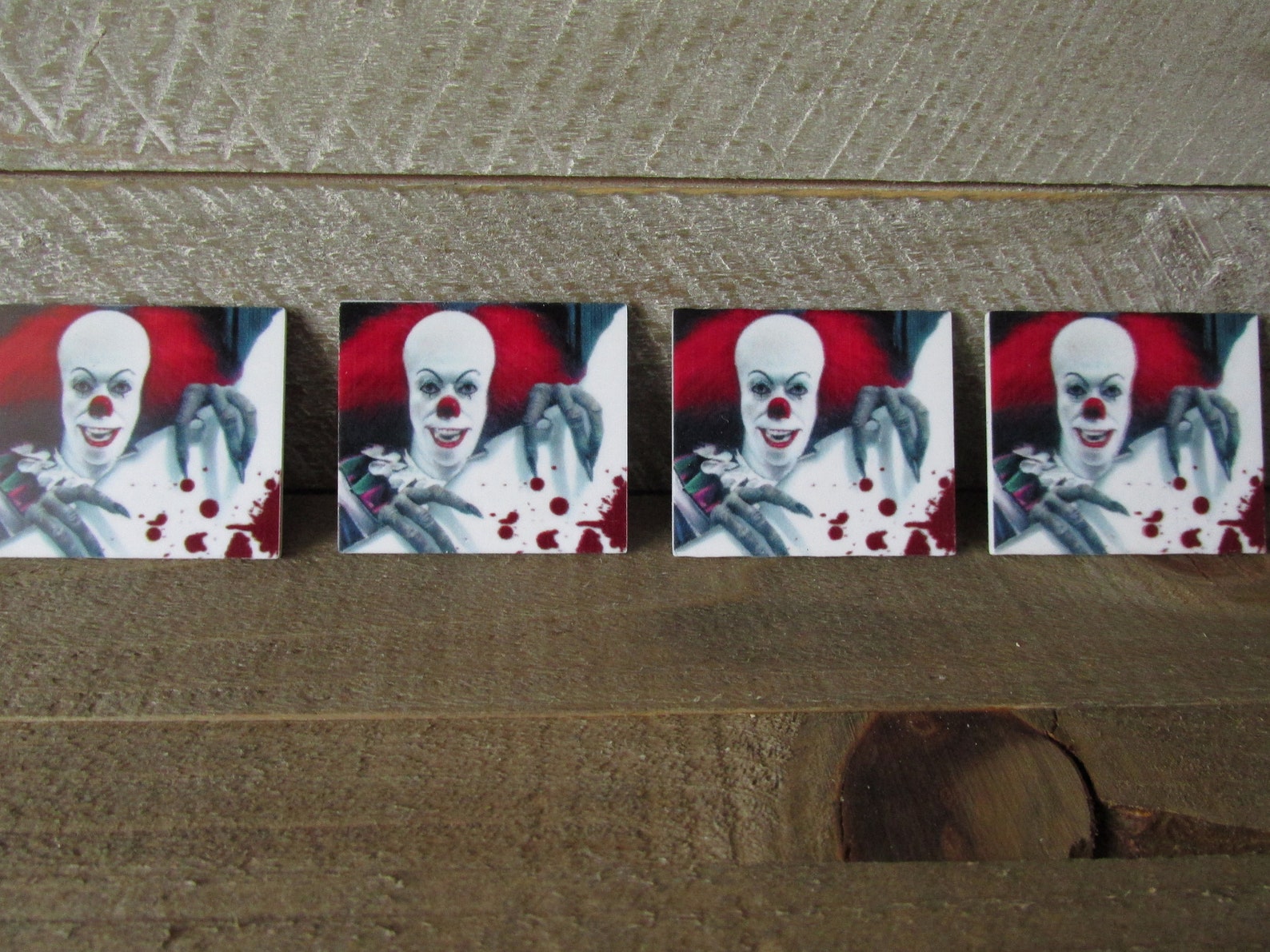 2 Pcs- It the Clown Planar Acrylic Scary Resin, (35mm) It the Clown ...