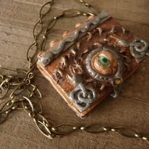 Hocus Pocus Spell Book Necklace Polymer Clay Book - Etsy