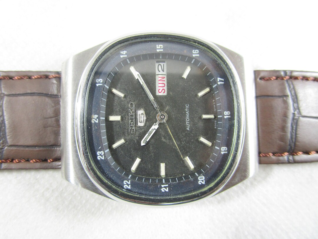 ORIGINAL SEIKO 5 Automatic Day Date Japanese Wrist Gent's Vintage Watch ...