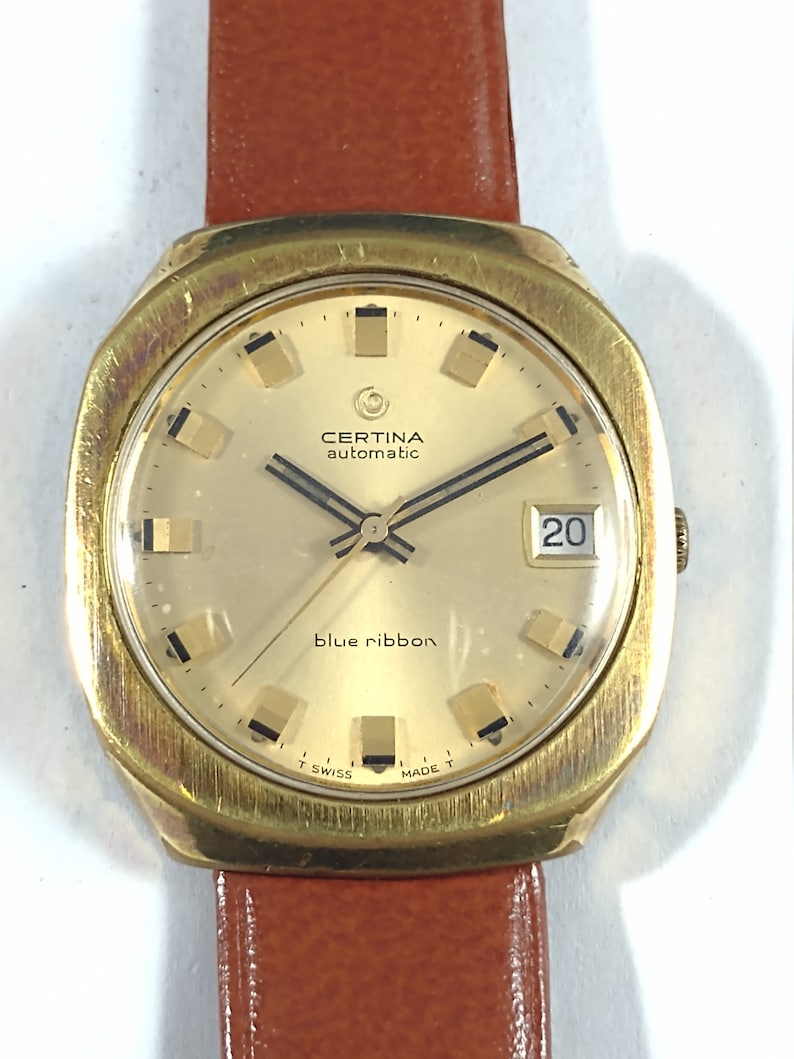 CERTINA Watch Certina Blue Ribbon Automatic Date Swiss Watch | Etsy