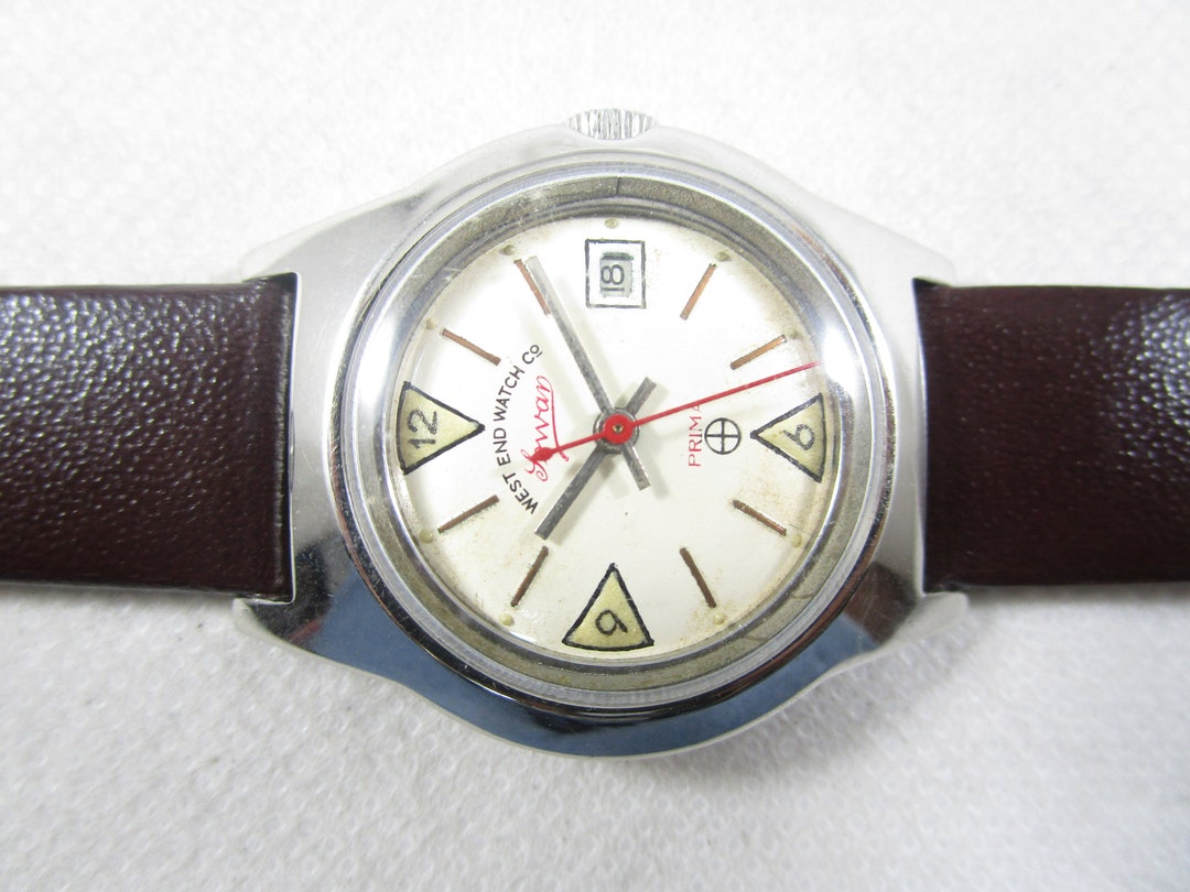Vintage WEST END WATCH Co Sowar Prime Hand Winding Date Gent's Swiss ...