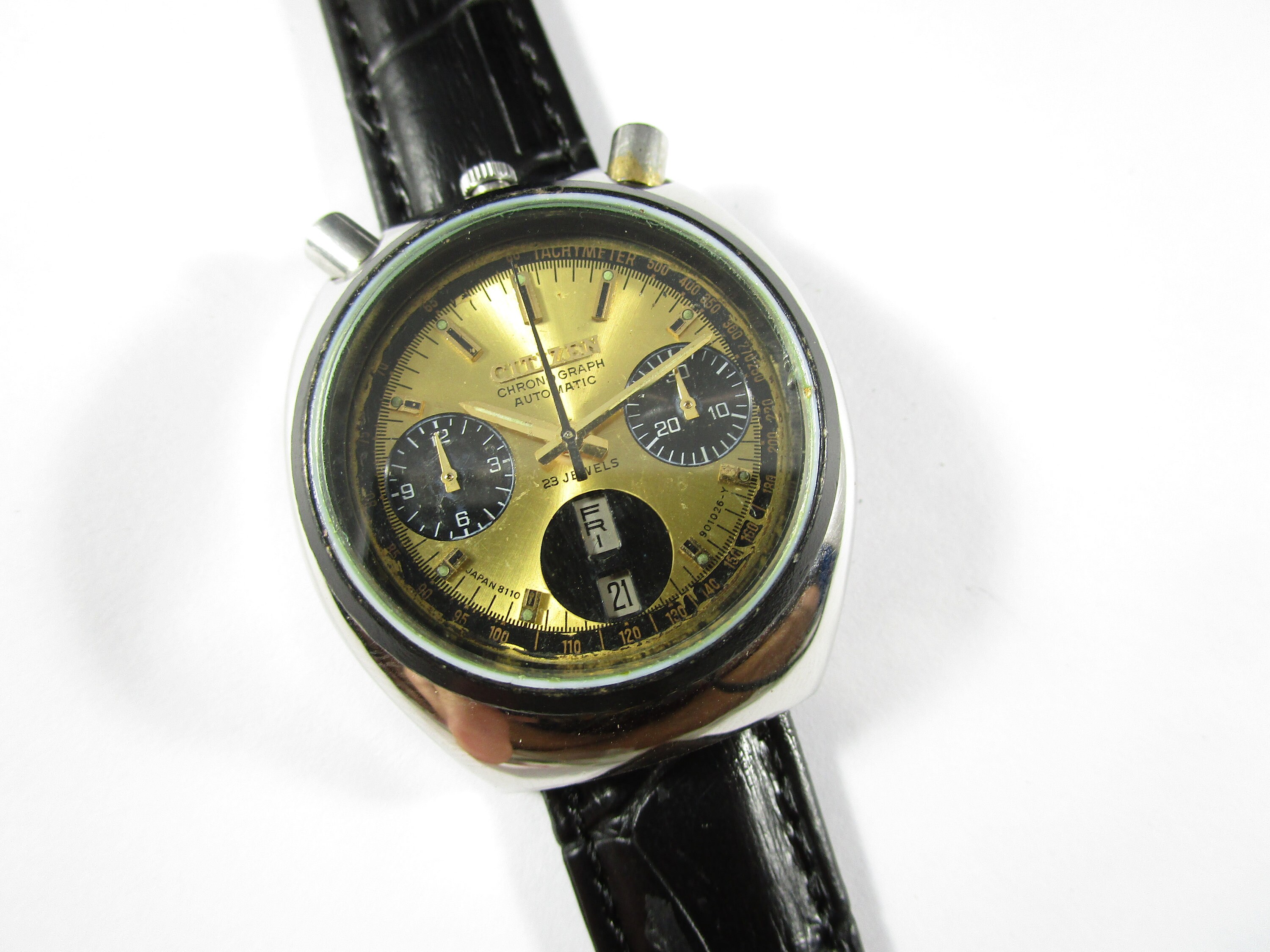 Vintage CITIZEN BULLHEAD CHRONOGRAPH 8110A Fly Back 23 Jewels | Etsy