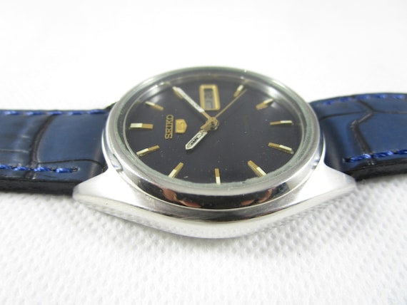Original VINTAGE SEIKO 5 17 JEWELS Day-Date Automatic… - Gem