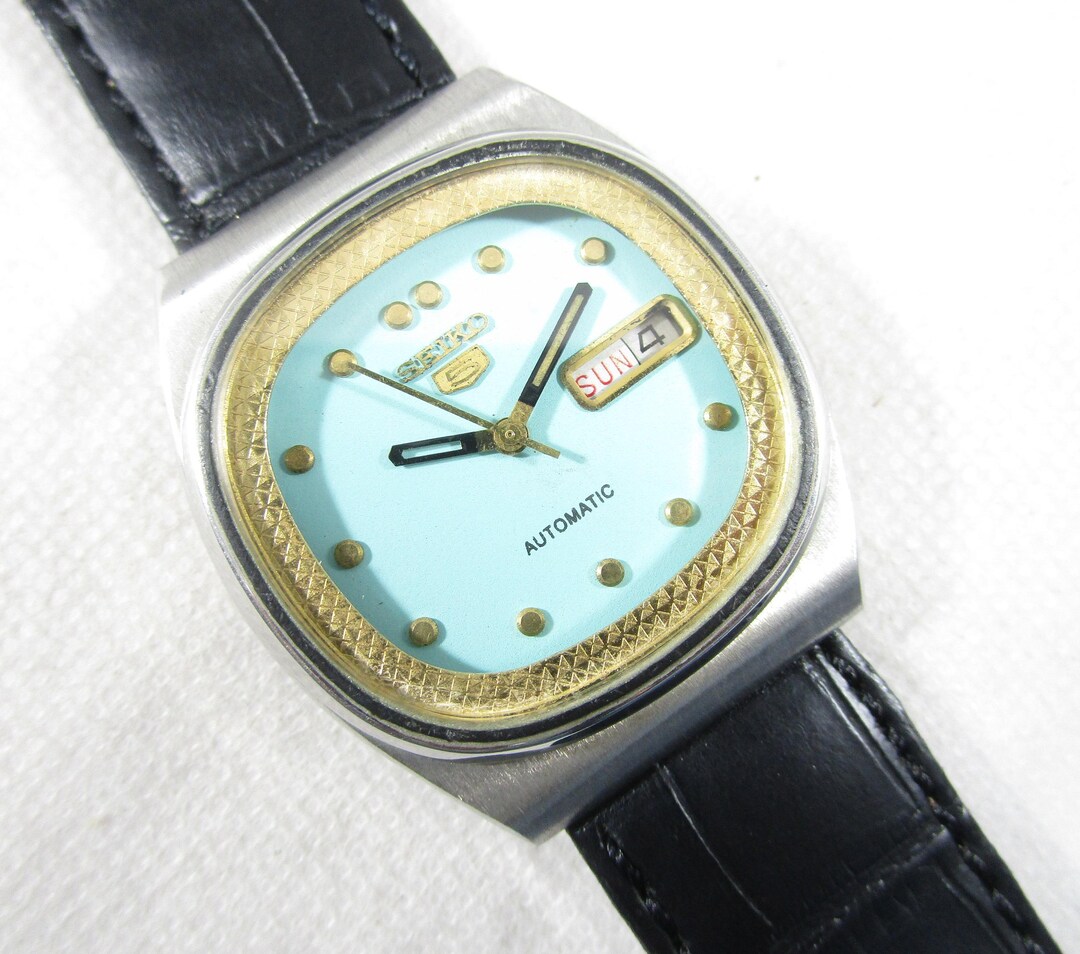 ORIGINAL SEIKO 5 Automatic Day Date Japanese Wrist Gent's Vintage Watch ...