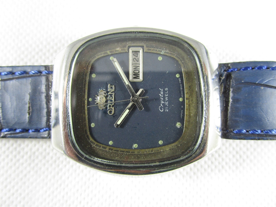 Vintage ORIENT CRYSTAL 21 JEWELS Automatic Day-date Steel #Z581 - Etsy