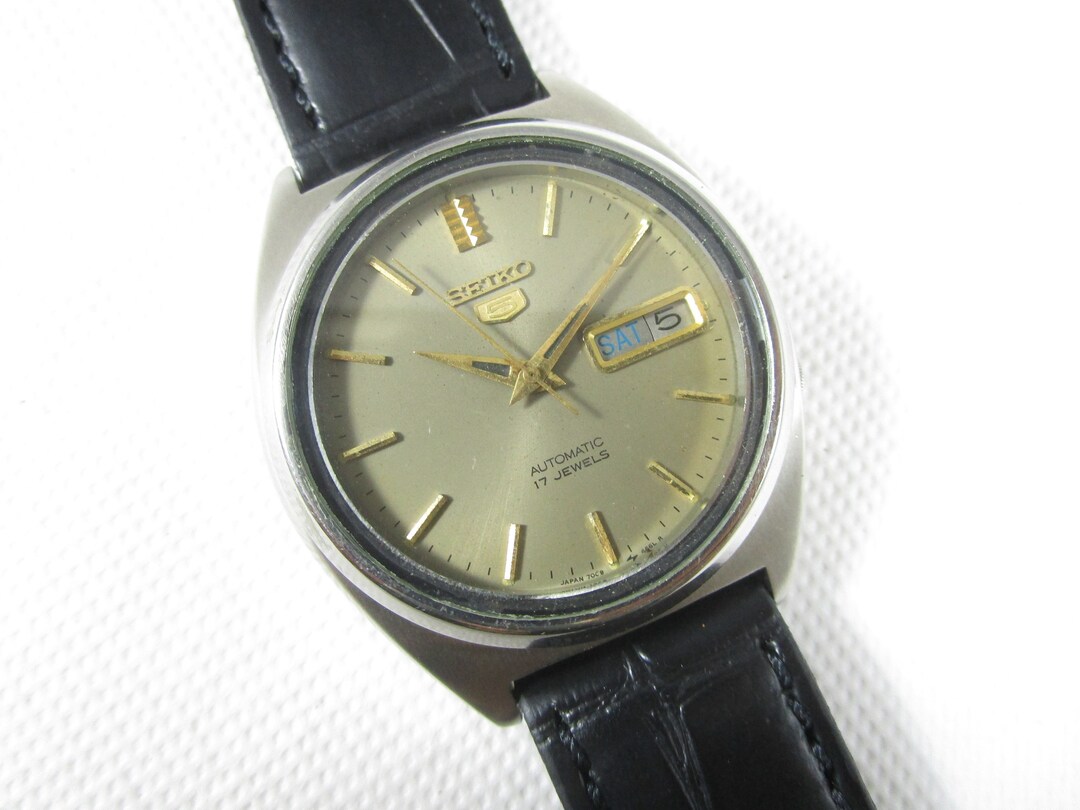 ORIGINAL SEIKO 5 Automatic Day Date Japanese Wrist Gent's Vintage Watch ...