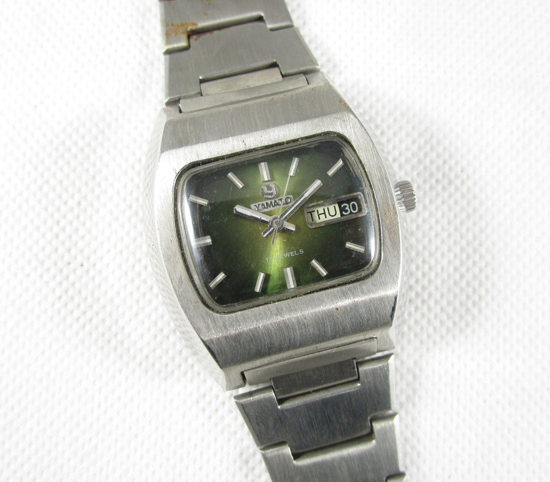 Original Yamato 17 JEWELS Day-date Automatic Japan Made Wrist Vintage ...