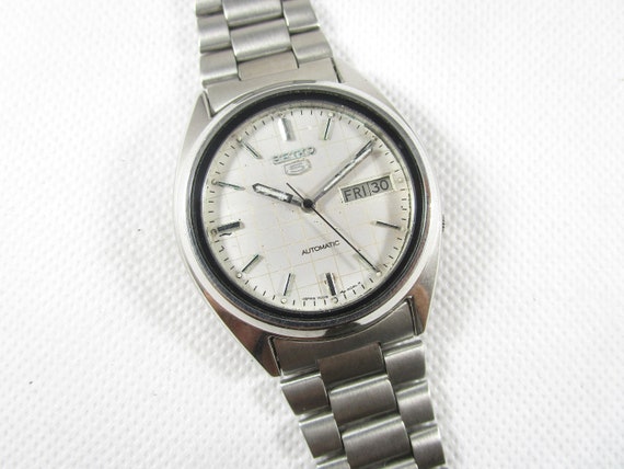 Original VINTAGE SEIKO 5 7009 Day-Date Automatic Jap… - Gem