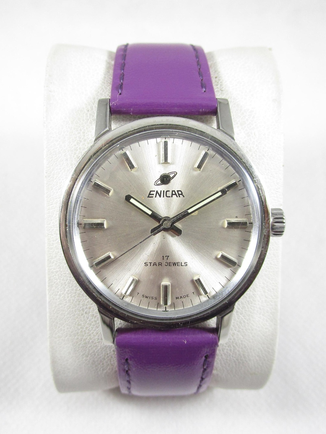 Original Vintage ENICAR 17 STAR Jewels Swiss Made Winding Watch #C404 ...