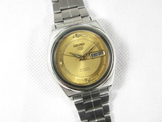 Original VINTAGE SEIKO 5 7009 Day-Date Automatic Jap… - Gem