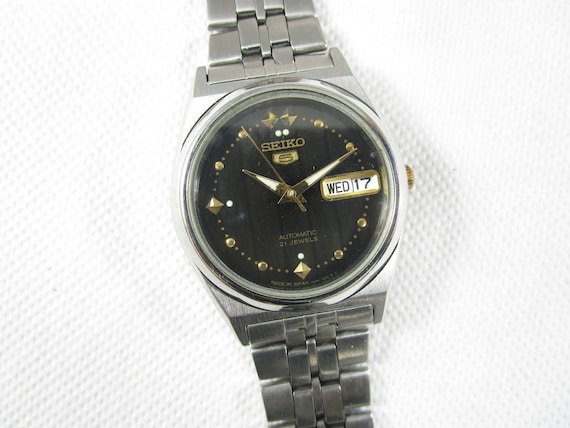 ORIGINAL SEIKO 5 Automatic 21 Jewels Day Date Japanes… - Gem