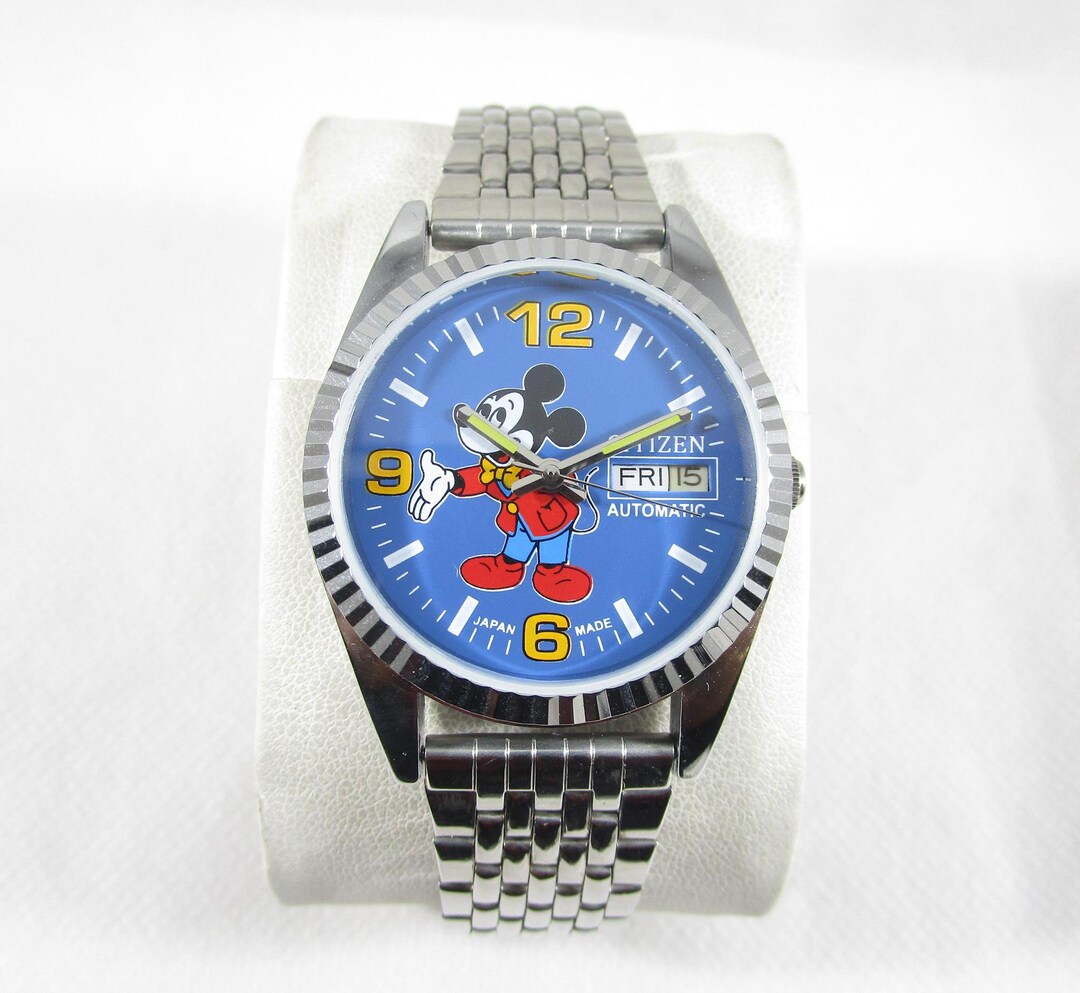 Vintage CITIZEN MICKEY MOUSE 21 Jewels Automatic Day Date Japanese Wrist Gent's Watch C473 - Etsy
