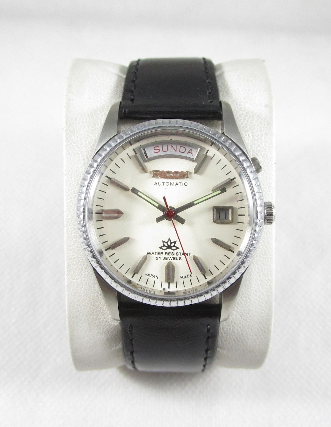Original Vintage RICOH Automatic 21 Jewels Day Date@12 Japanese Wrist ...