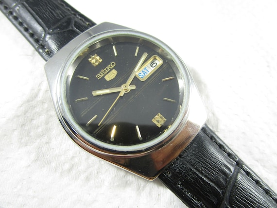 Original 100% Authentic VINTAGE SEIKO 5 Original Dial… - Gem