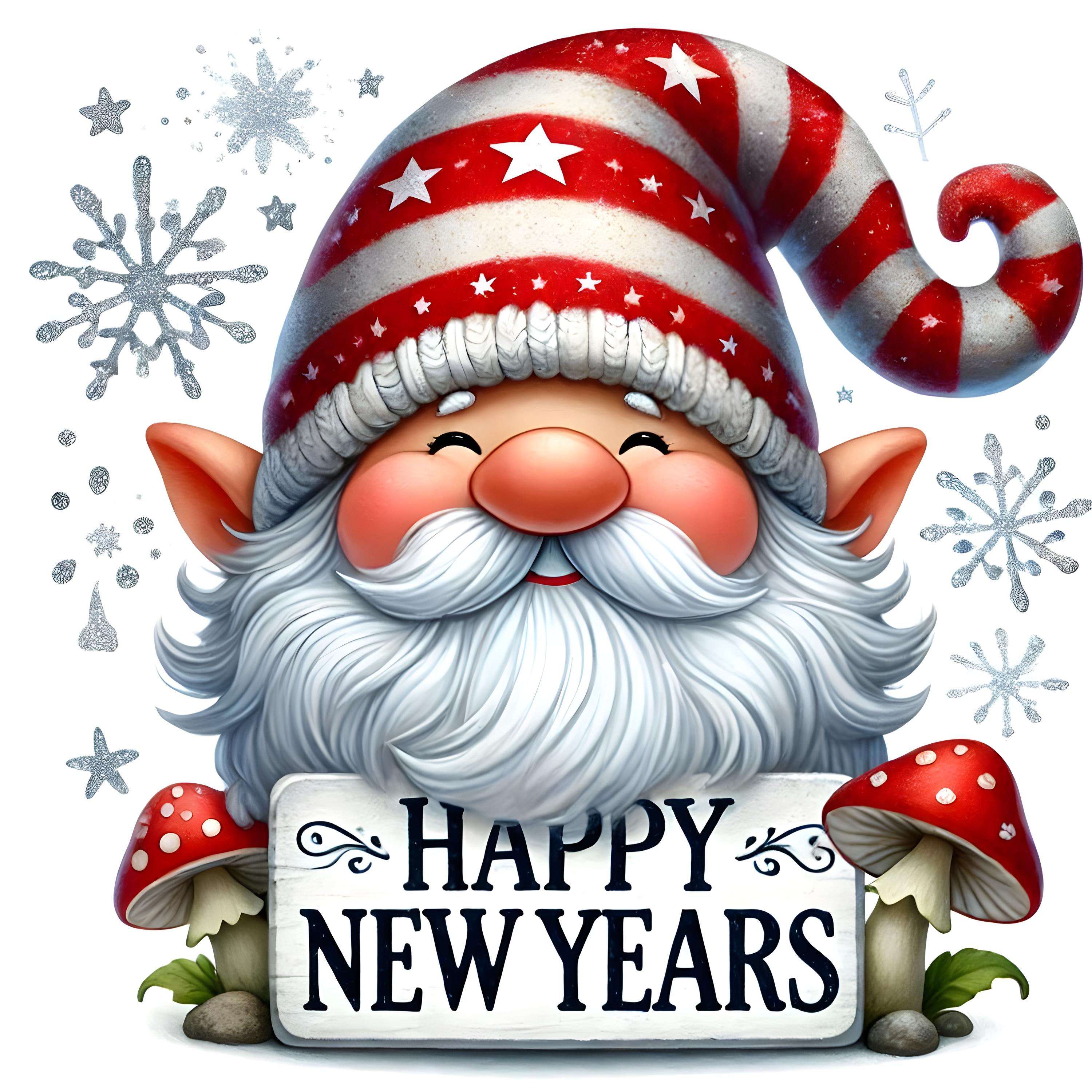 New Year Gnome JPG - Etsy