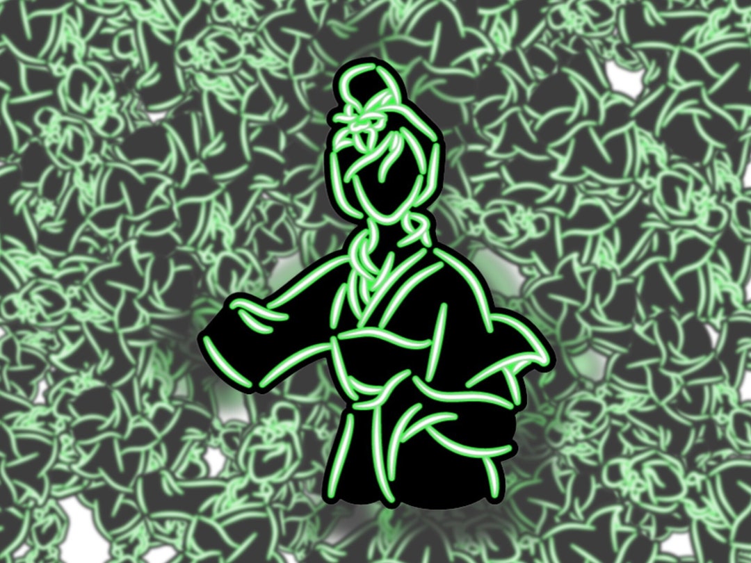Neon Princess Mulan Waterproof Sticker - Etsy