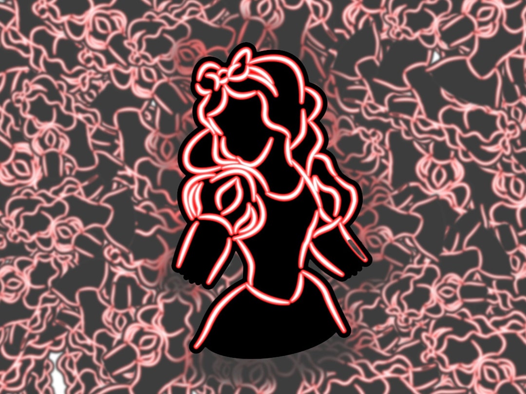 Neon Disney Princess Snow White Waterproof Sticker - Etsy