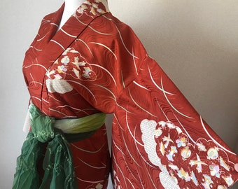 Red Japanese Dress | Etsy