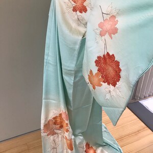 Kimono / Tsukesage / Silk Kimono / Ice Blue / Kimono Robe / Vintage ...