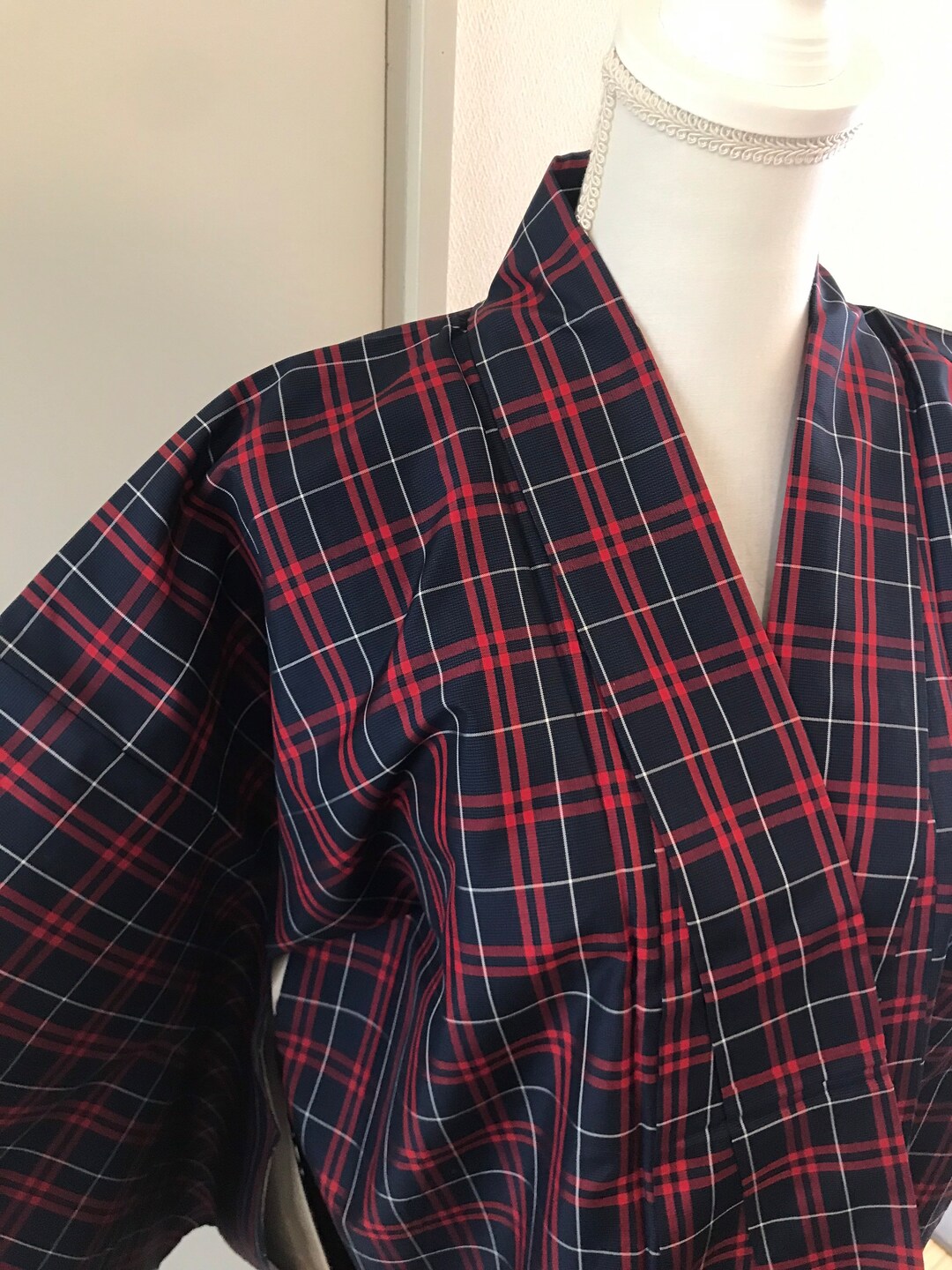Kimono / Kimono Robe / Plaid / Traditional Clothing/ Vintage Kimono ...