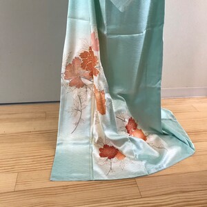 Kimono / Tsukesage / Silk Kimono / Ice Blue / Kimono Robe / Vintage ...