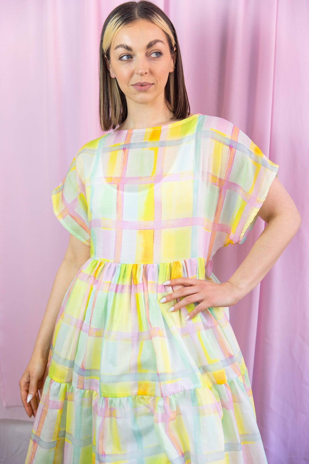 Sheer Two-tiered Dress, Layering Dress, Oversized Fit, Voile Dress - Etsy