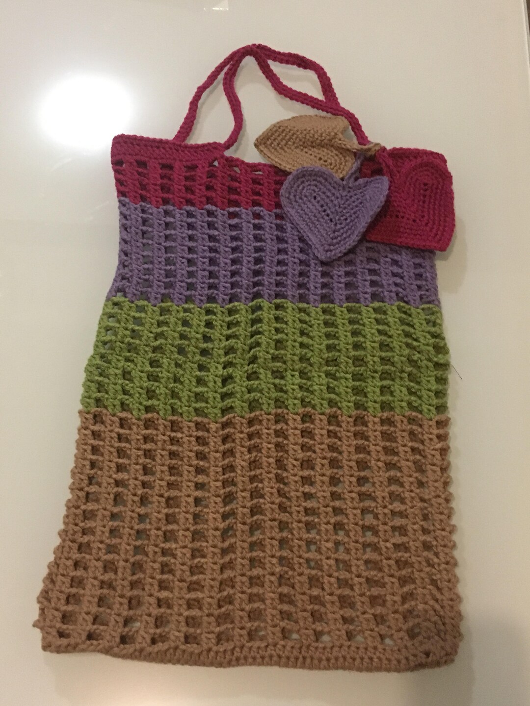 Multi Color Crochet Bag - Etsy