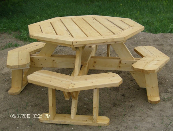 Classic Picnic Table With Separate Benches-how to Plan - Etsy Canada