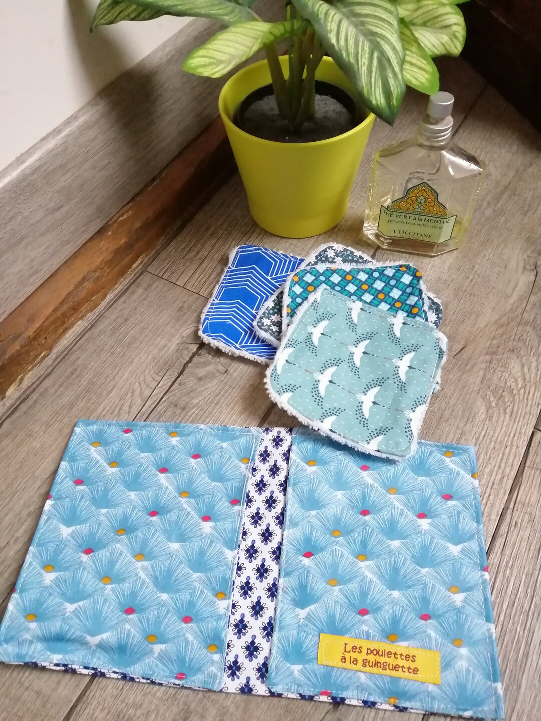 Pocket Washable Wipe Case 4 Wipes / blue Fan - Etsy