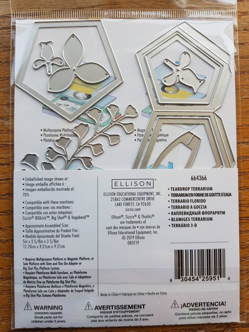 Teardrop Terrarium - 12 Sizzix Dies - Etsy