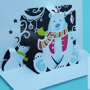 Polar Bear Family - Creative Expressions Paper Cuts Pop-up Collection ...