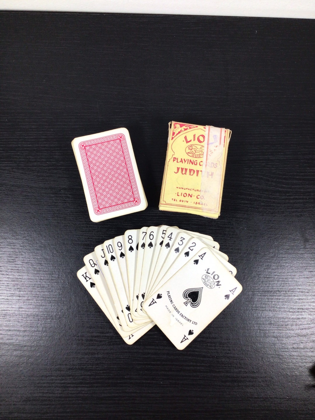 Vintage Standard Lion Playing Cards 'judith' Made in Israel - Etsy