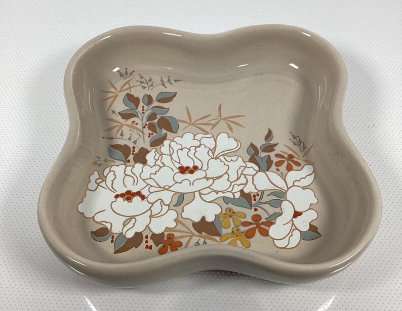 Vintage 1980's Poole Pottery 'kandy' Floral Jewellery Trinket Dish - Etsy